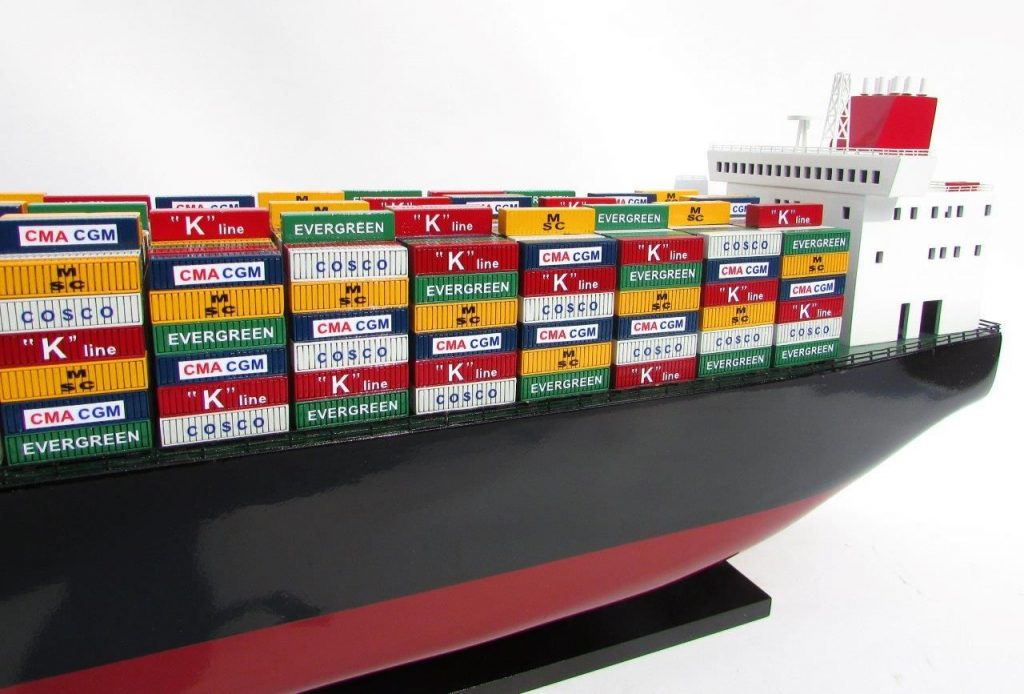 Handcrafted Custom Model Container Ship