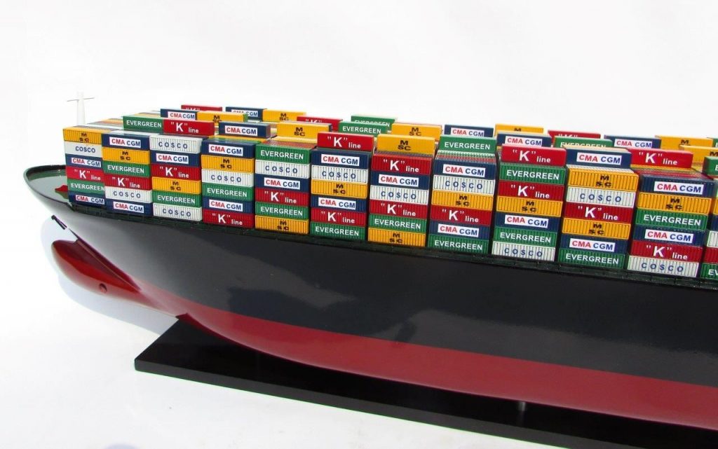 Handcrafted Custom Model Container Ship