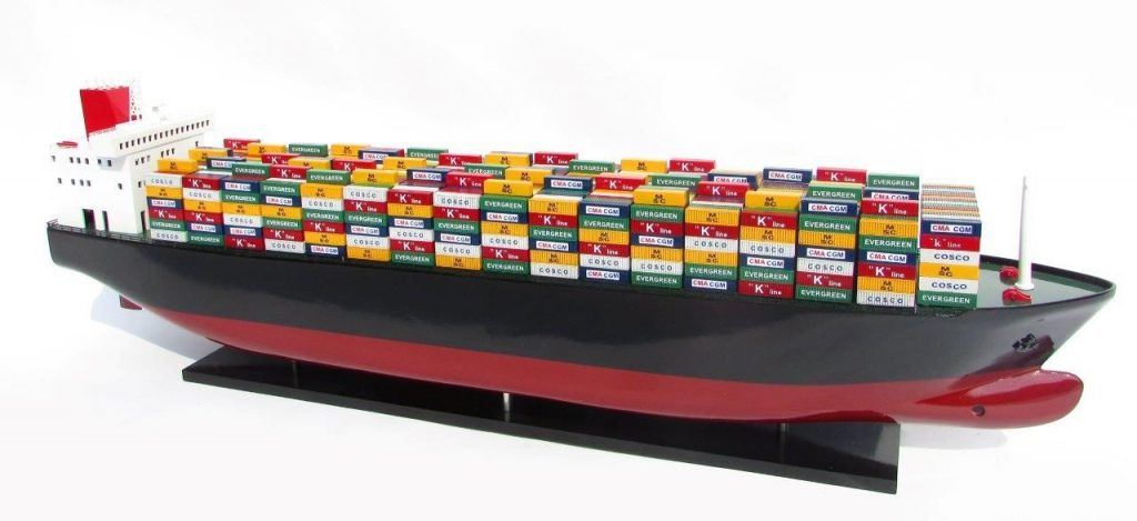 Handcrafted Custom Model Container Ship