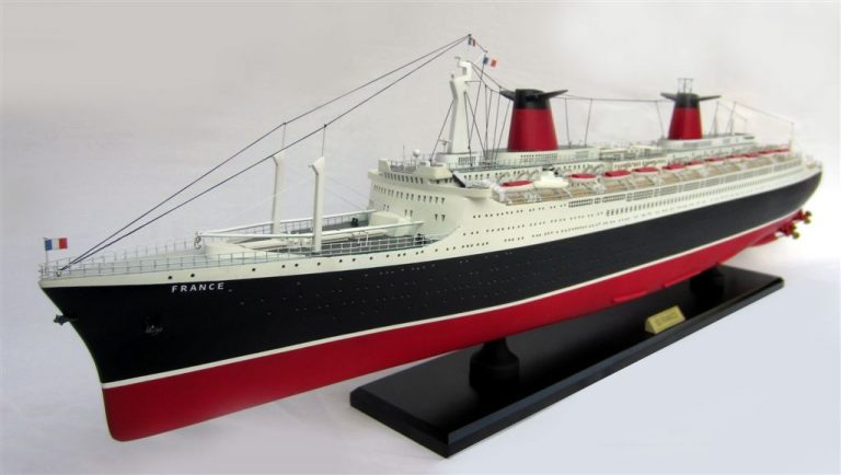 SS France Special Edition wooden model boat