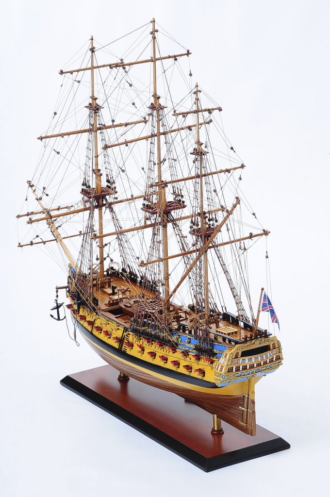 HMS Bellona Model Ship, wooden,historical,handcrafted,ready made,tall ...