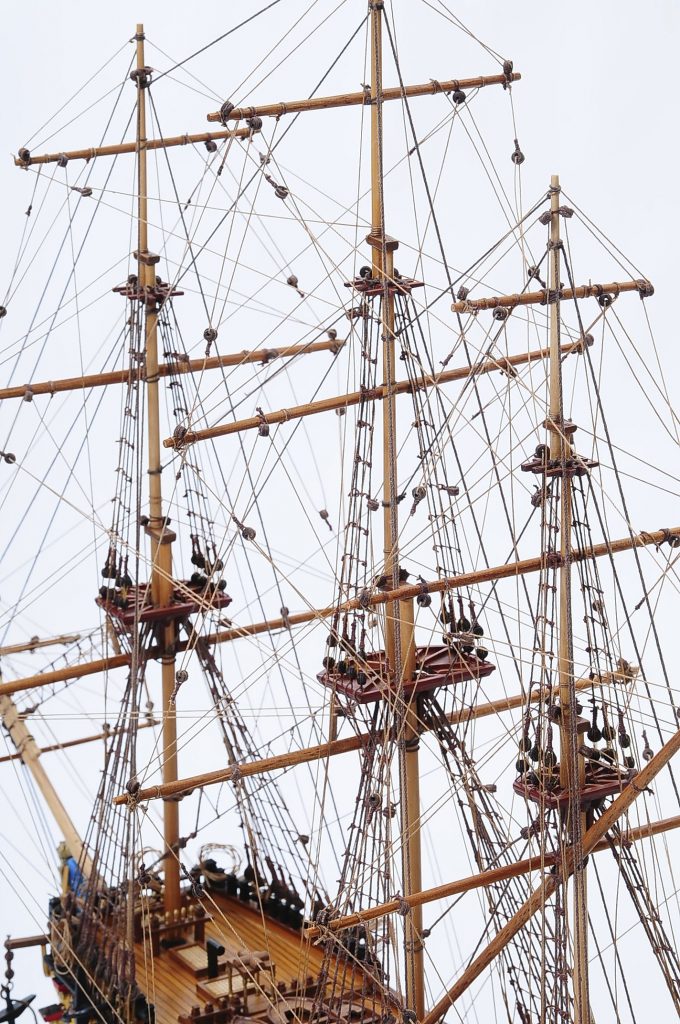 HMS Bellona Model Ship, wooden,historical,handcrafted,ready made,tall ...